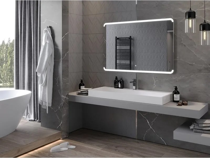 Mexen Nida osvětlené koupelnové zrcadlo 120 x 80 cm, LED 6000K, anti-fog - 9806-120-080-611-00