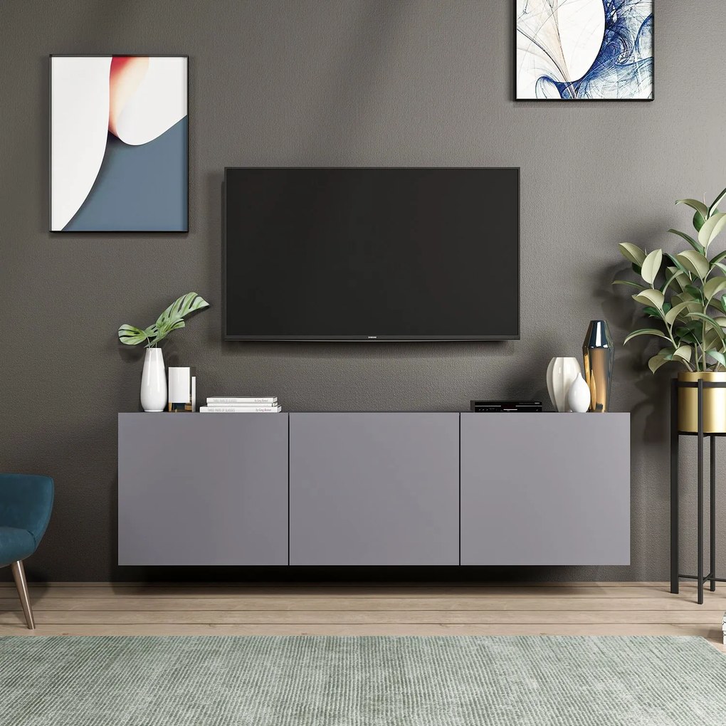 Kalune design TV stolek WHITE antracitový