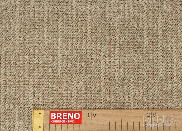 Breno Metrážový koberec LINEN 170, šíře 400 cm, Béžová