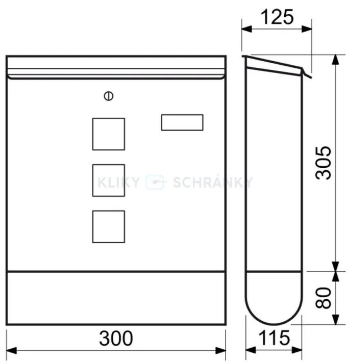 BK.203.N nerezová schránka