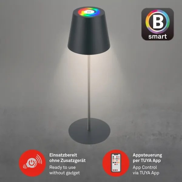Briloner 7559015-LED RGB St stolní lampa COLORIS 3,5W/5V IP44 2000mAh Wi-Fi Tuya