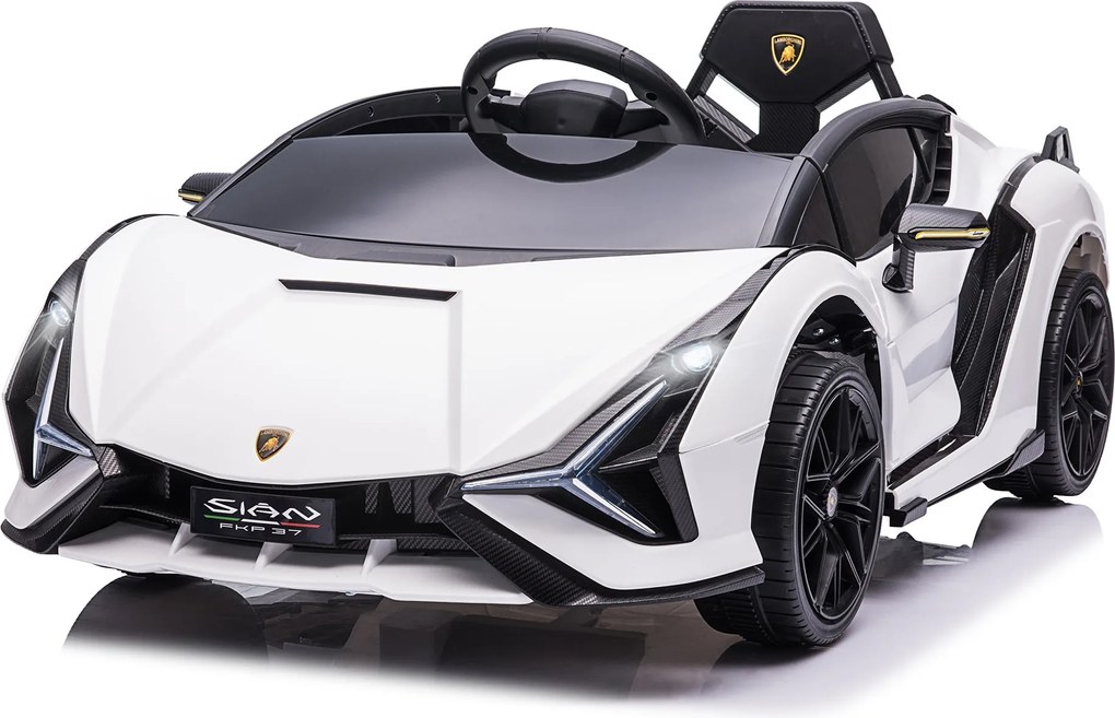 HOMCOM Dětské Elektrické Auto 12V 2 Režimy Jízdy Lamborghini SIAN SUV Hračkové Elektrické Vozidlo s Dálkovým Ovládáním Hudba (MP3/USB) Světlo 3-5 Let