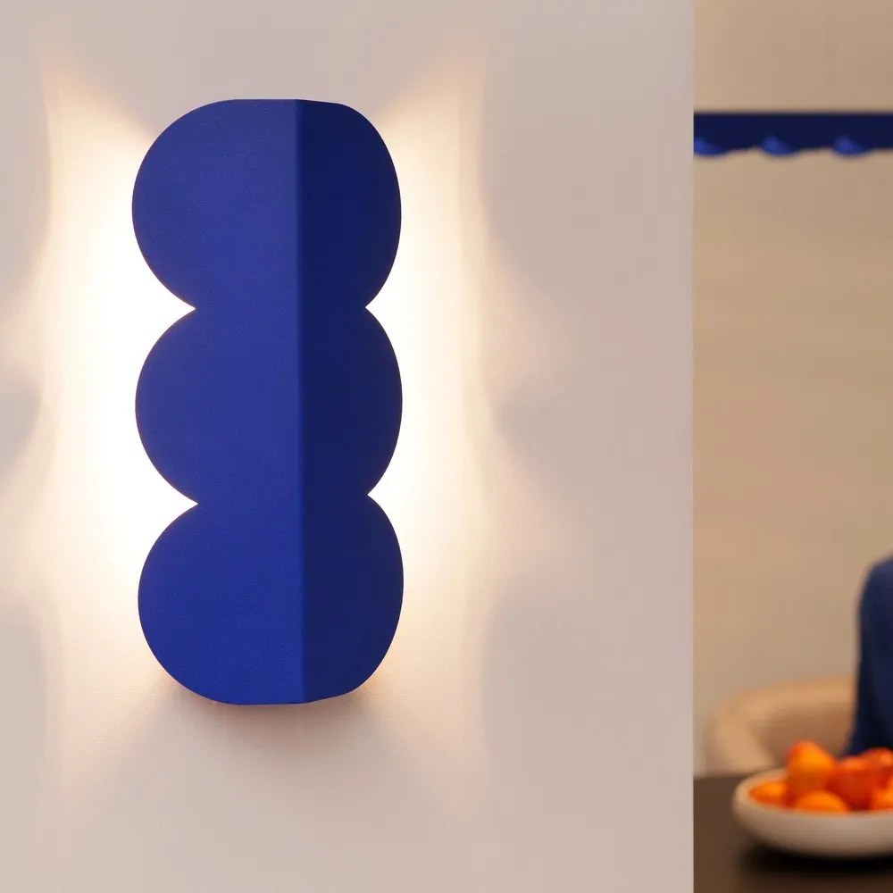 Tmavě modré hliníkové nástěnné svítidlo BISCUIT – Thoro