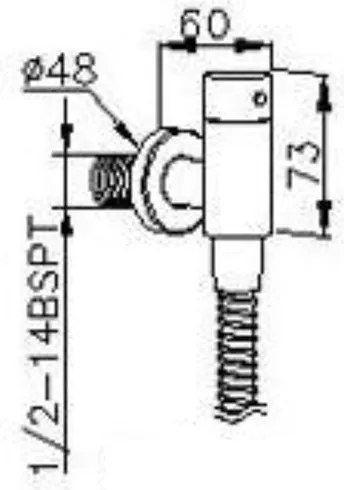 Sapho ventil pro bidetovou spršku s hadicí 120 cm chrom JS121