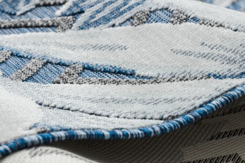 Dywany Łuszczów, Kusový koberec Botanic 65242 Feathers navy – na ven i na doma, 176x270, modrá, chodba / předsíň