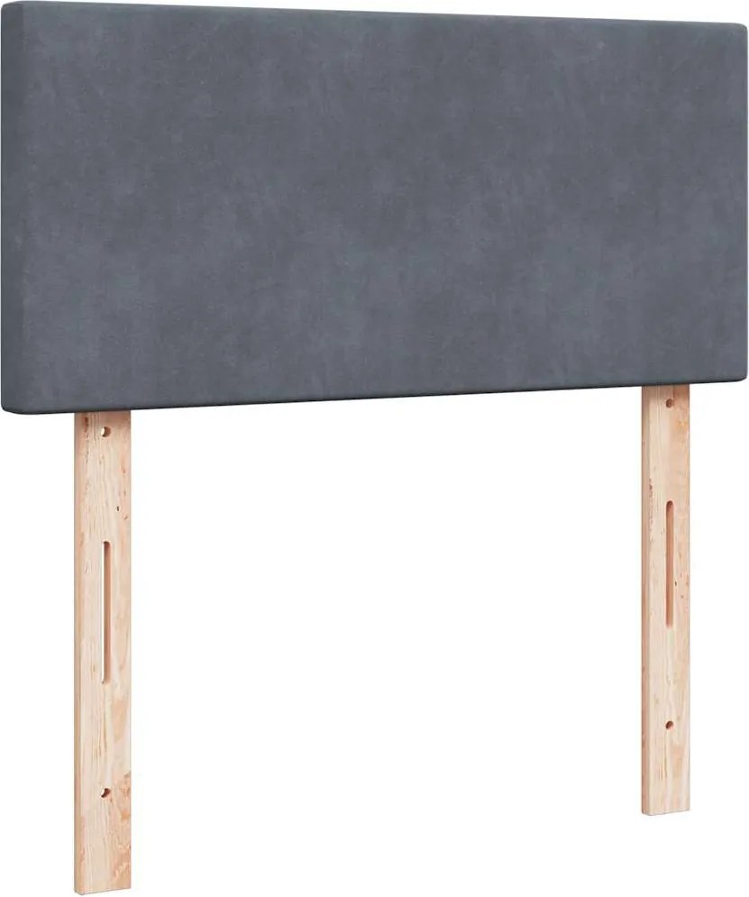 Box spring postel s matrací tmavě šedá 80 x 200 cm samet 3287585