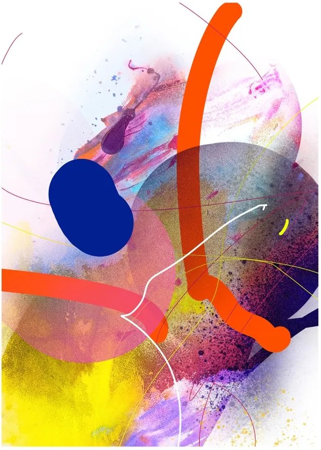 Martin Kafes33 Hirth | Chromatická interference Rám: Černý, Velikost: 100 x 70 cm