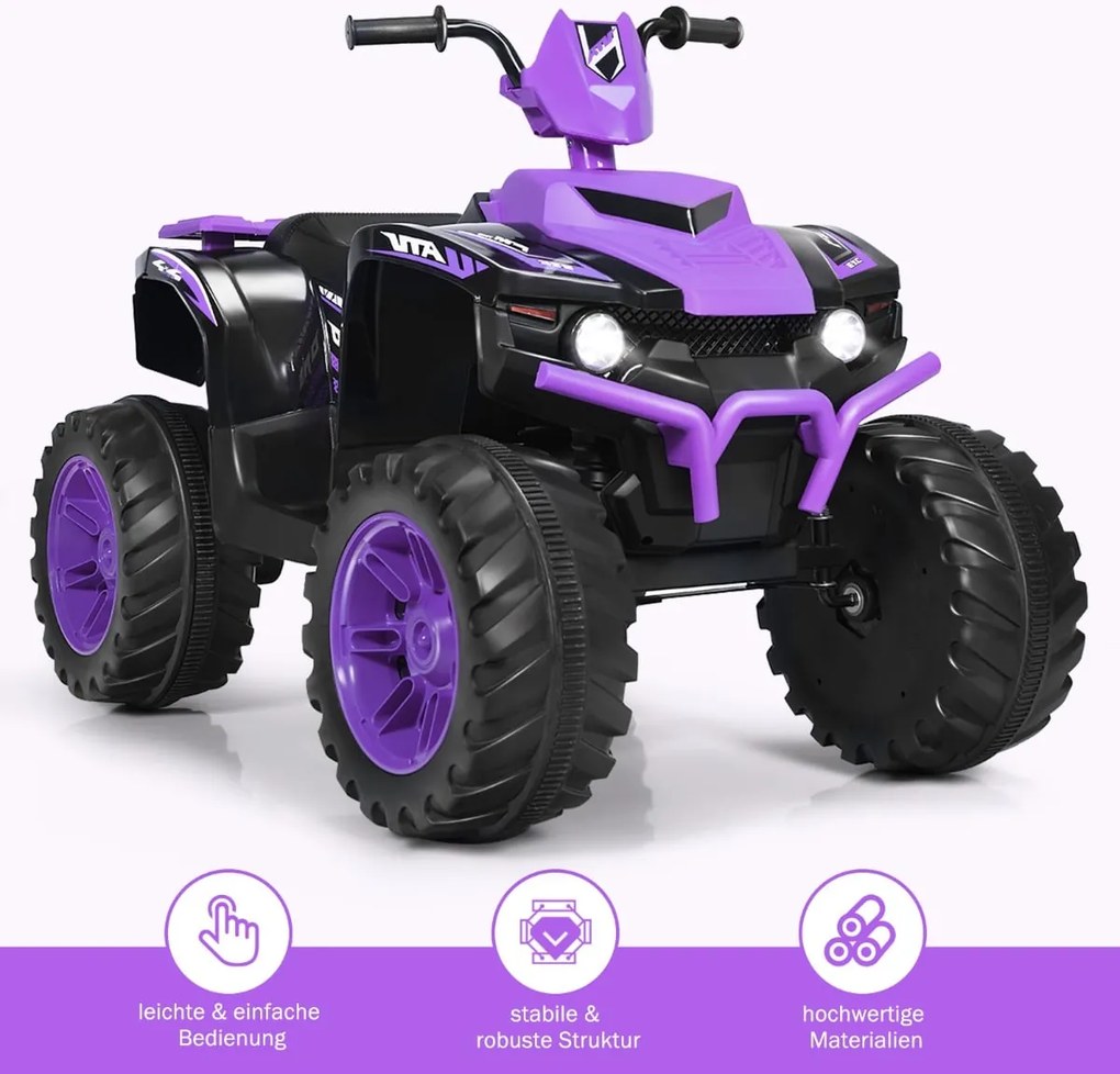 Costway 12 V elektrická dětská čtyřkolka se světlometem mini