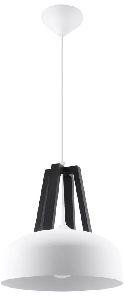 Sollux Lighting Závěsná lampa CASCO bílá/černá