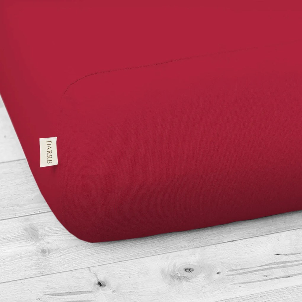 Jersey prostěradlo světle červené na výšku matrace do 20 cm Velikost: 140 x 220