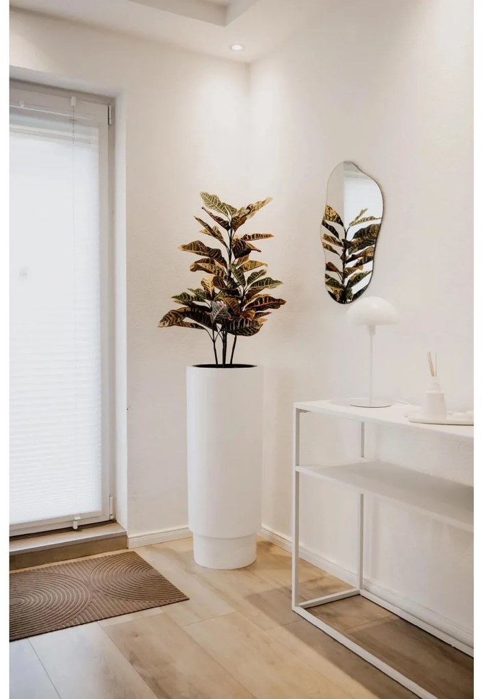 Květináč ESCADA, sklolaminát, výška 90 cm, bílý