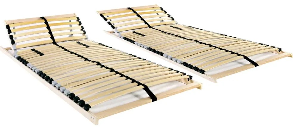 Lamelové rošty do postele 2 ks 28 lamel 7 zón 90 x 200 cm 3051430