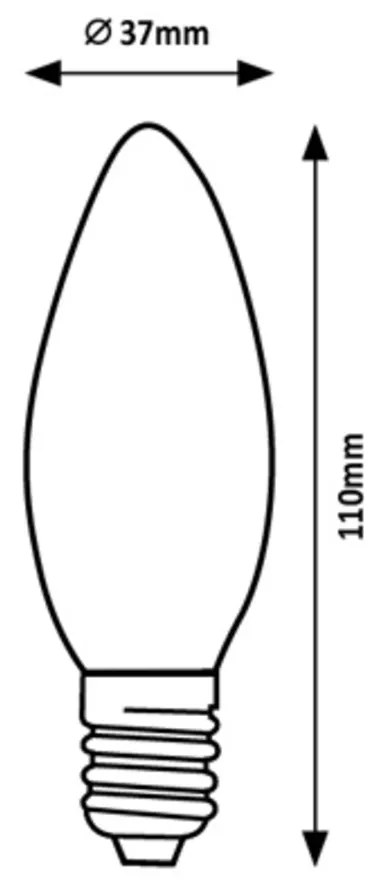 Rabalux SMD LED Smart Candle žárovka E14 C37 5W 450lm CCT 2700-6500K+RGB