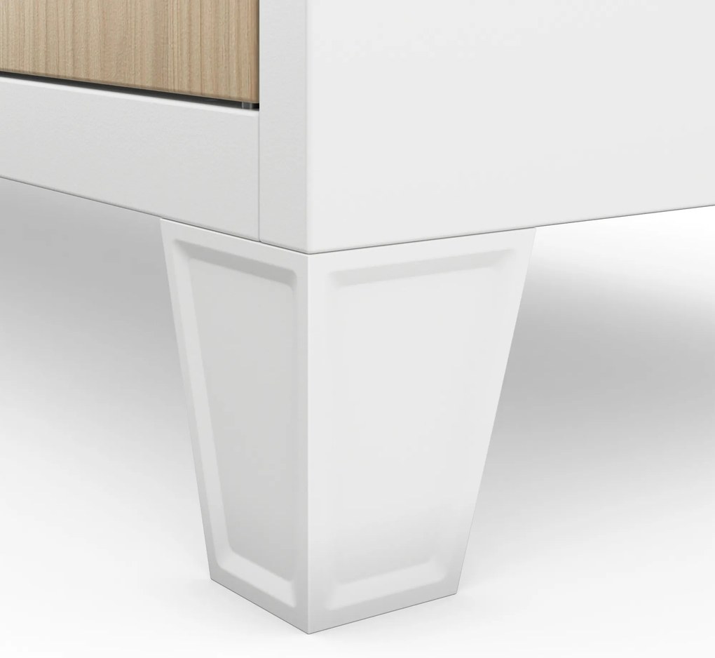 Skříň s 20 uzamykatelnými boxy, bílá/dub sonoma, 1360x1720x450 mm: ROBERT Eco Design
