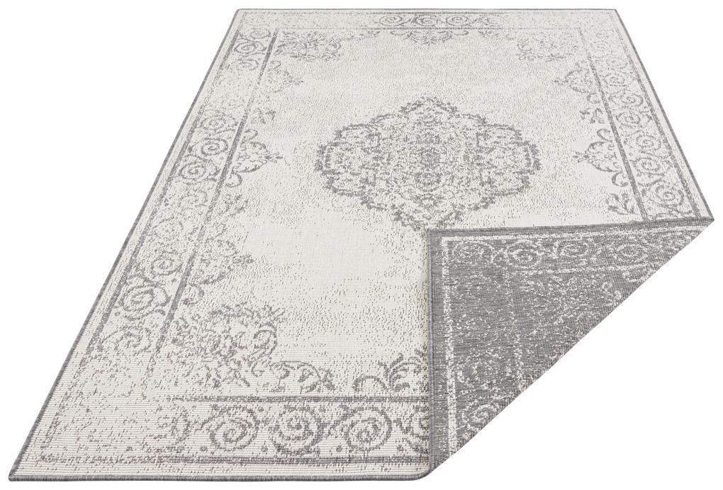 NORTHRUGS - Hanse Home koberce Kusový koberec Twin Supreme 103870 Cebu Grey/Cream – na ven i na doma - 80x150 cm