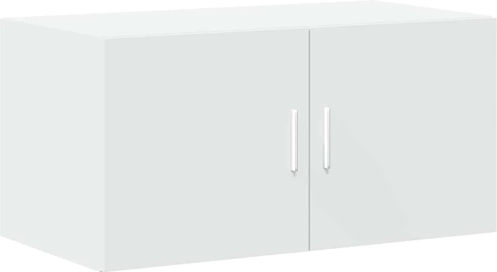 Úzká úložná bílá 80 x 42,5 x 225 cm kompozitní dřevo 3281350