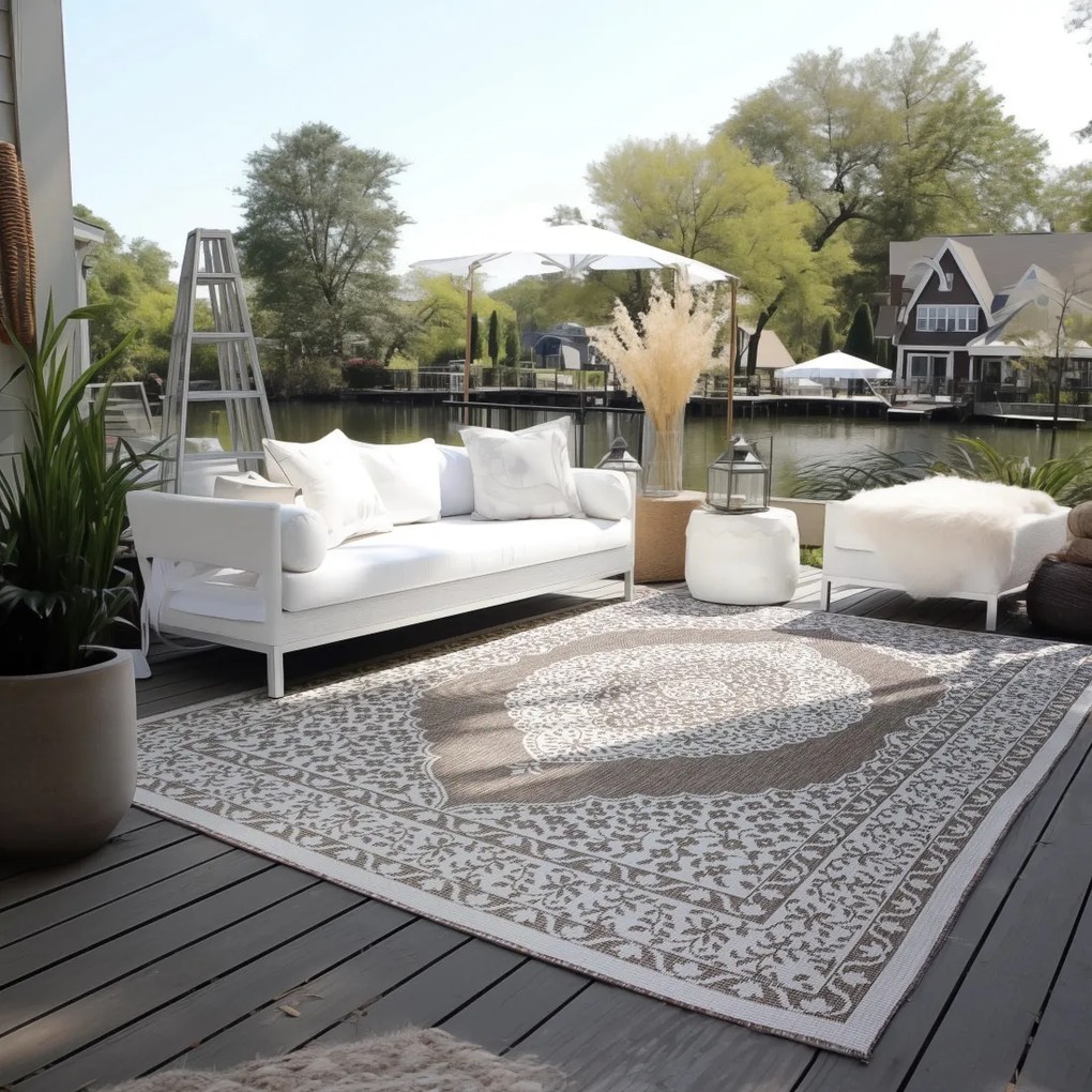ELLE Decoration, Kusový koberec Gemini 106026 Linen z kolekce Elle – na ven i na doma, 160x230, béžová, chodba / předsíň