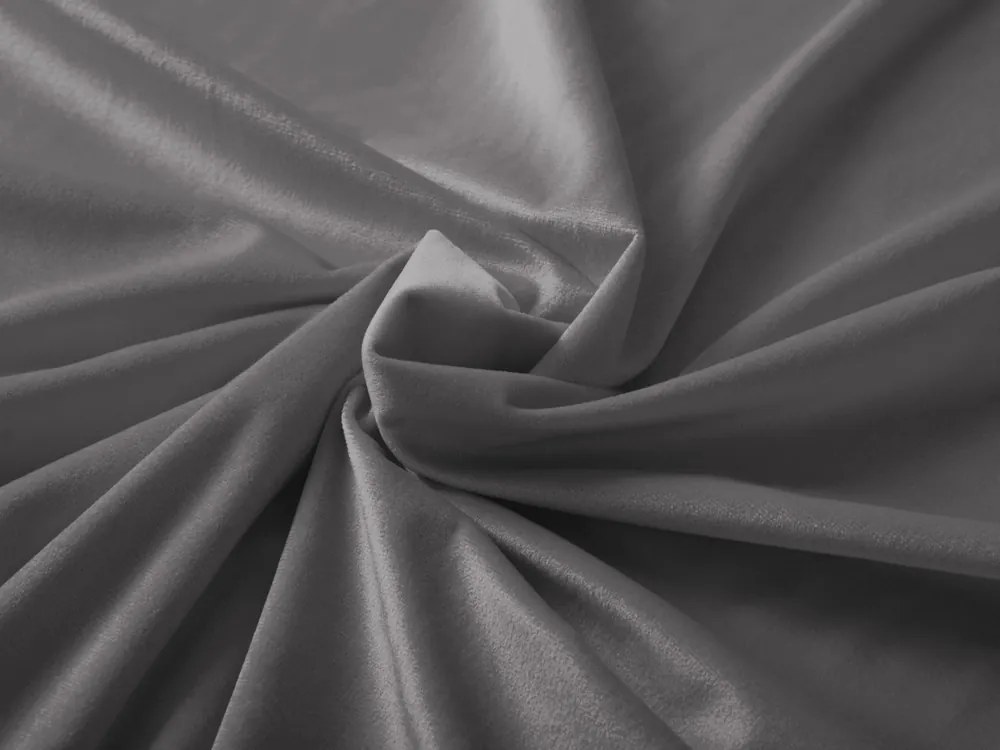 Biante Sametový oválný ubrus Velvet Premium SVP-017 Tmavě šedý 100x140 cm