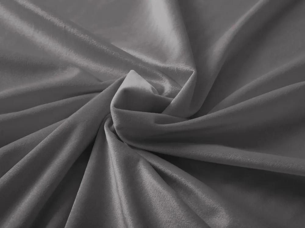 Biante Sametový oválný ubrus Velvet Premium SVP-017 Tmavě šedý 120x160 cm