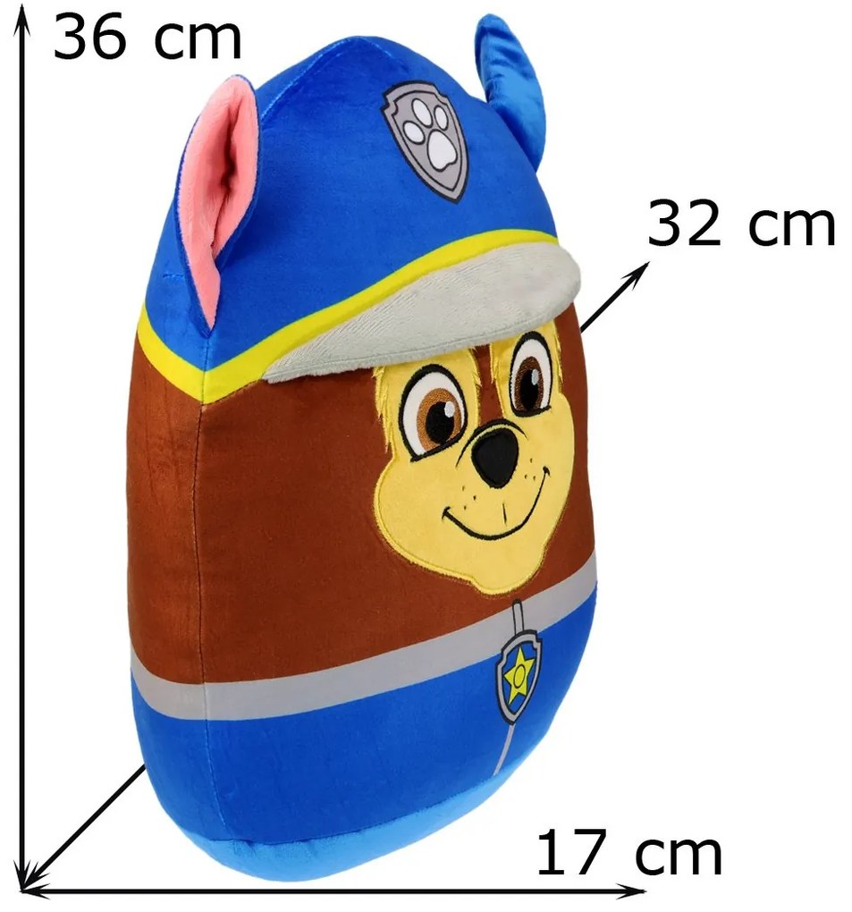 Squish polštářek Tlapková patrola - Paw Patrol - motiv policista Chase