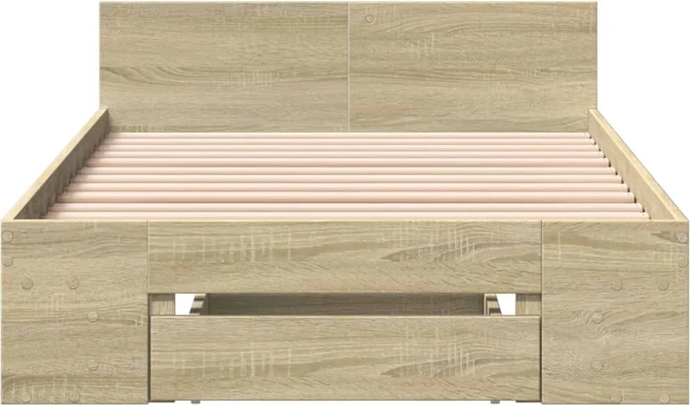 Rám postele se zásuvkou dub sonoma 90 x 190 cm kompozitní dřevo 3280785