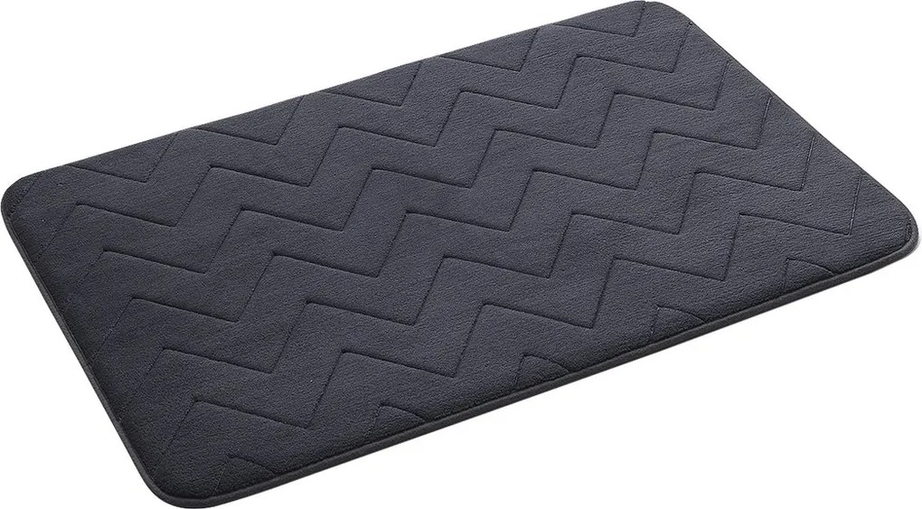 Gedy Gedy, MOUSSE koupelnová předložka, 50x80 cm, 100% polyester, protiskluz, antracit, 96MS508085