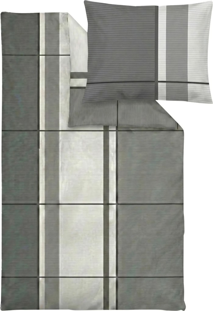 Looks BY Wolfgang Joop Saténové ložní povlečení, 140 x 200 cm, 70 x 90 cm (šedá)