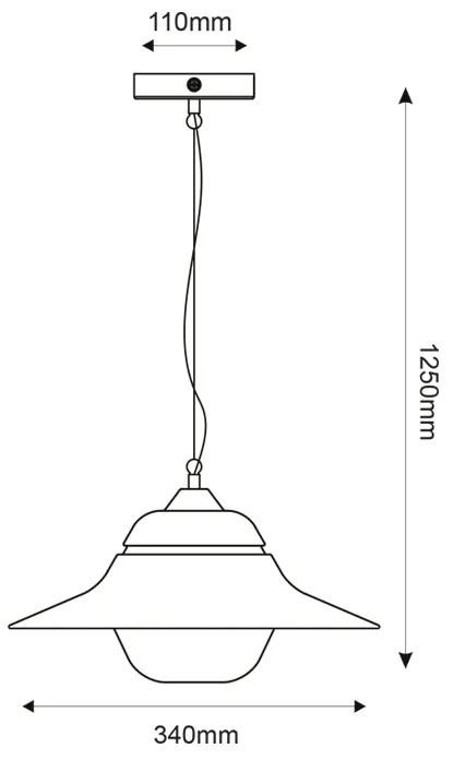 ACA Lighting Venkovní závěsné svítidlo JULIE max. 60W/E27/230V/IP44, šedé