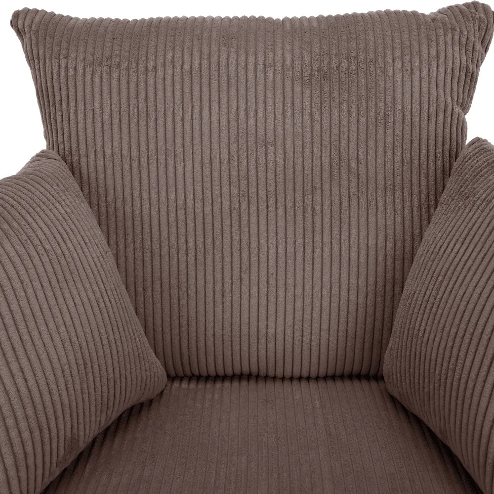 Relaxační otočné křeslo, tmavě hnědá, SALTER