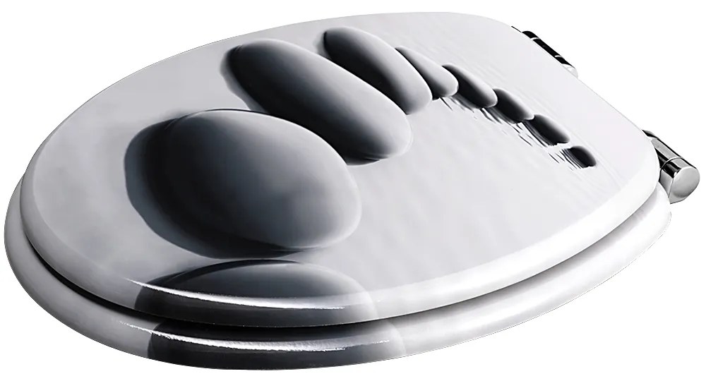 WC sedátko s automatickým spouštěním motiv kámen 109402
