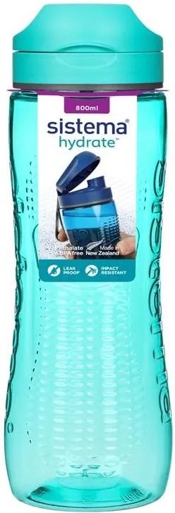 Láhev na pití sistema® hydrate™ láhev active flip top 800 ml, mátová