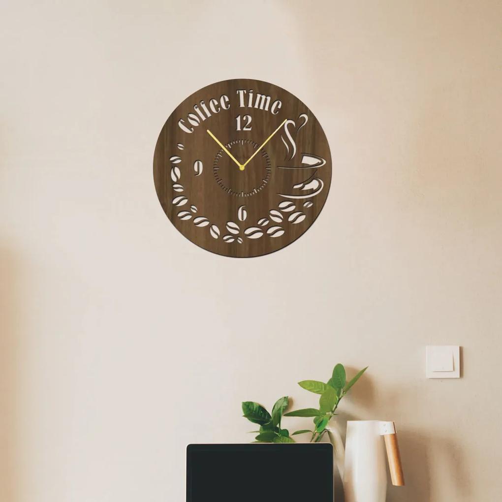 dřevo života Nástěnné hodiny COFFEE TIME Barevný vzor: Šedá, Velikost hodin: 40x40