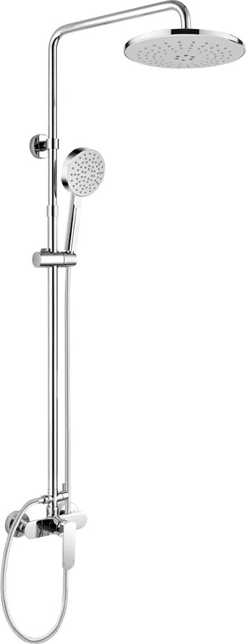 Mereo Mereo, Nástěnná sprchová baterie Mada 150 mm se sprchovou soupravou, ruční a talířovou sprchou o220mm, CBE60104SAM