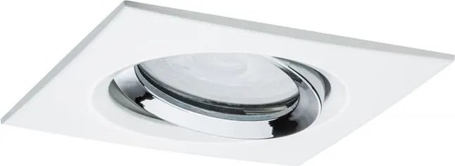 P 93664 Zápustné svítidlo Nova IP65 hranaté max. 35W bílá / chrom 1ks výklopné - PAULMANN