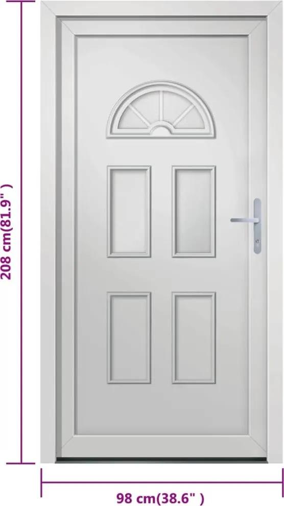 vidaXL Vchodové dveře bílé 98 x 208 cm PVC [3187919]
