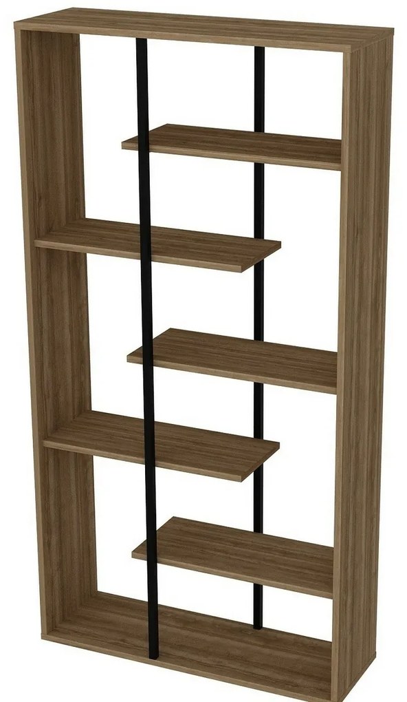 Knihovna Presto Black and Walnut