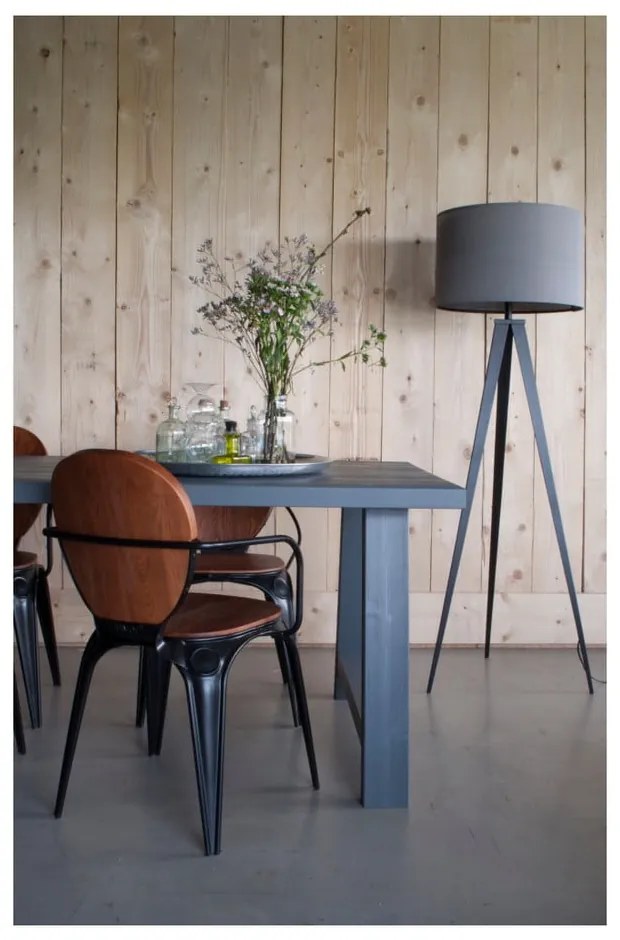 Černo-šedá stojací lampa Zuiver Tripod, ø 50 cm