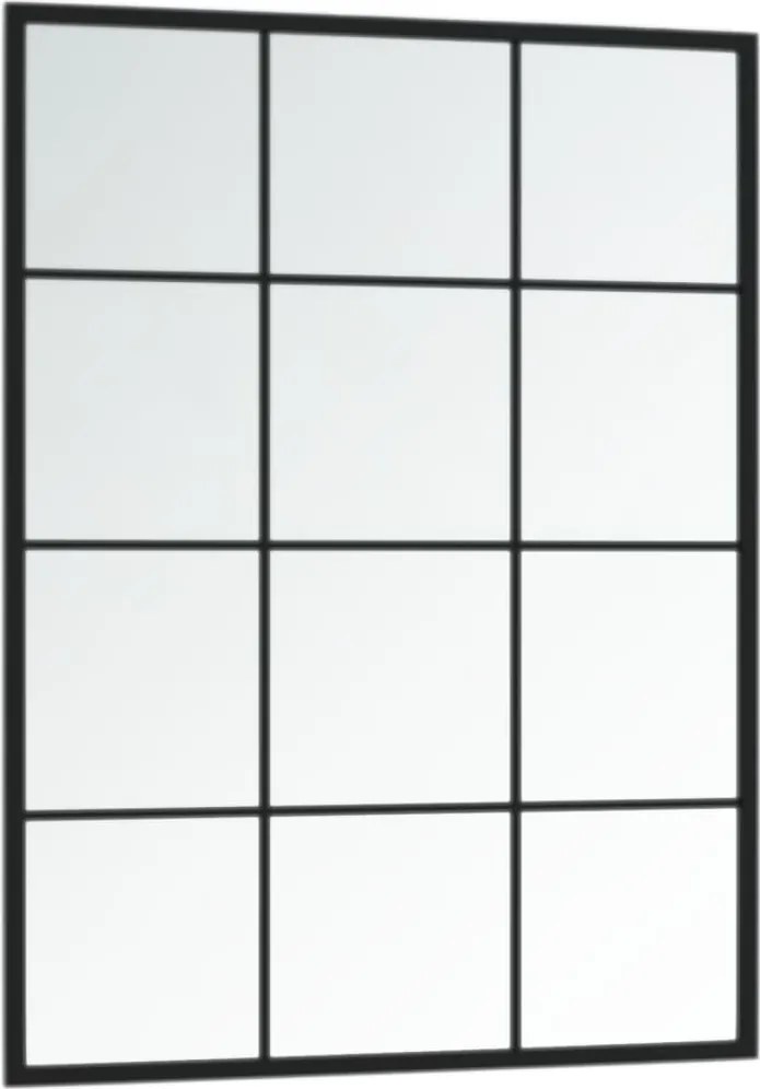Nástěnná zrcadla 2 ks černá 80 x 60 cm kov 3189032