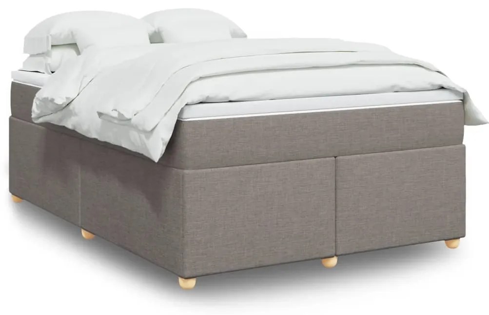 Box spring postel s matrací taupe 160x200 cm textil 3285391
