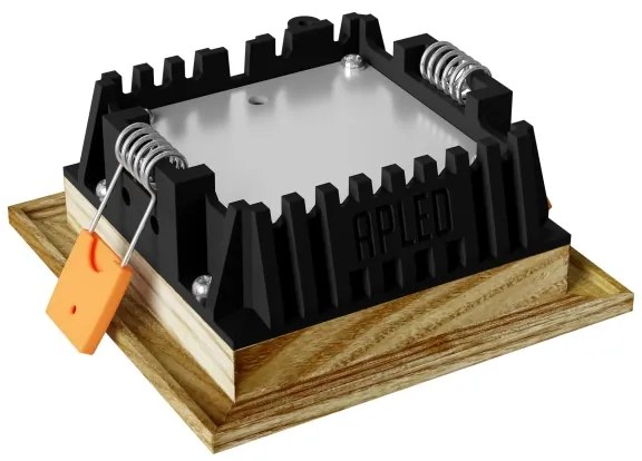 APLED - LED Podhledové SQUARE WOODLINE LED/3W/230V 4000K 9x9 cm jasan masiv