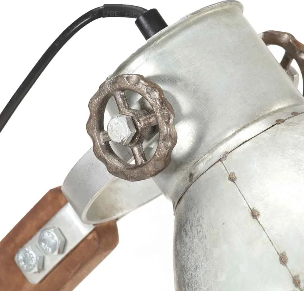 Industriální stolní lampa stříbrná kulatá 58 x 18 x 90 cm E27 320551
