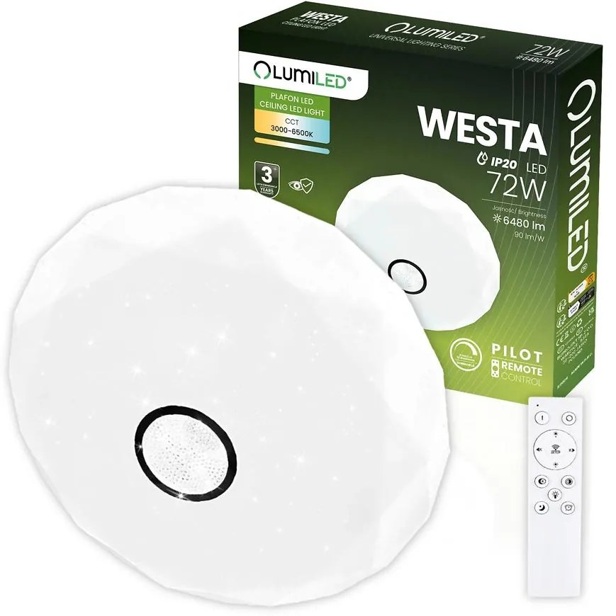 SVÍTIDLO LED WESTA 72W CCT + PILOT PL1