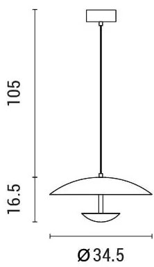 LED Lustr na lanku APSIS LED/7W/230V 3000K pr. 34,5 cm