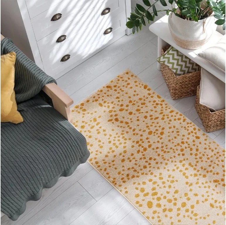 Tribeca Design Kusový koberec Jars Yellow Spotty Rozměry: 66x240 cm