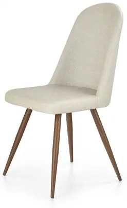 Halmar židle K214  barva tmavě krémová, třešeň
