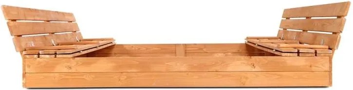 Dětské dřevěné pískoviště s poklopem a lavičkami Baby Mix 180x180 cm