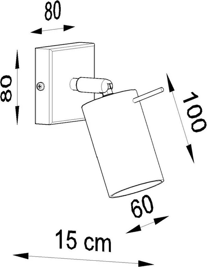Bílé kovové bodové svítidlo 8x8 cm Etna – Sollux