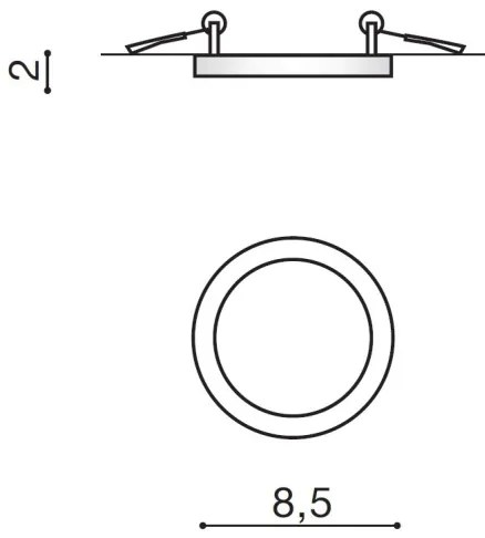 Azzardo AZ2835 - LED Koupelnové podhledové svítidlo SLIM 1xLED/6W/230V IP44
