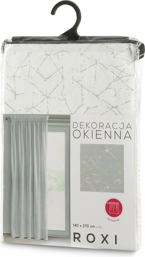 ZÁCLONA NA PÁSCE ROXI 140X270 CM BÍLÁ