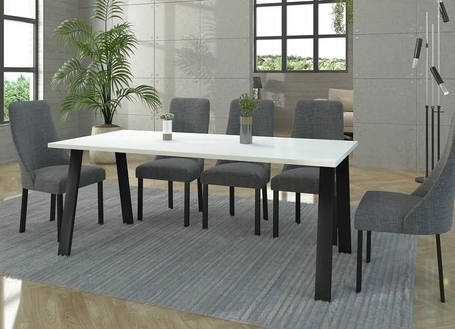 Casarredo - Komfort nábytek Jídelní stůl KOLINA 138x90 cm, černá/bílá